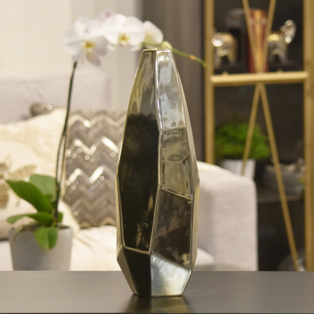 Irregular Bellied Pattern Vase, Large - Contemporary - Vases - by Urban ...