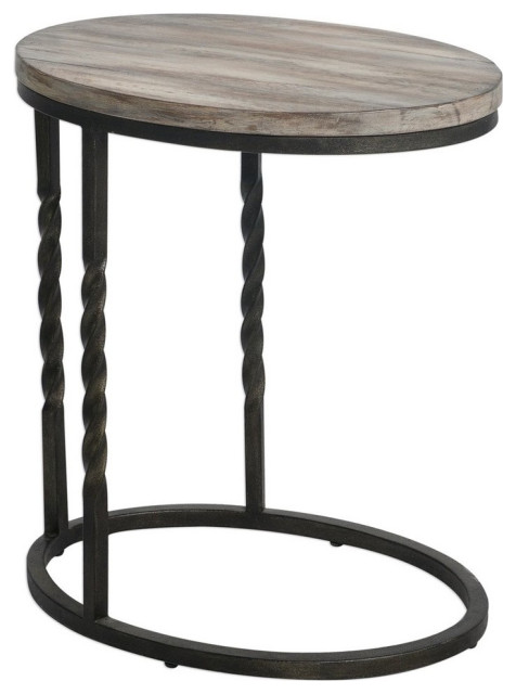 Uttermost Tauret Cantilever Side Table - Industrial - Side Tables And ...