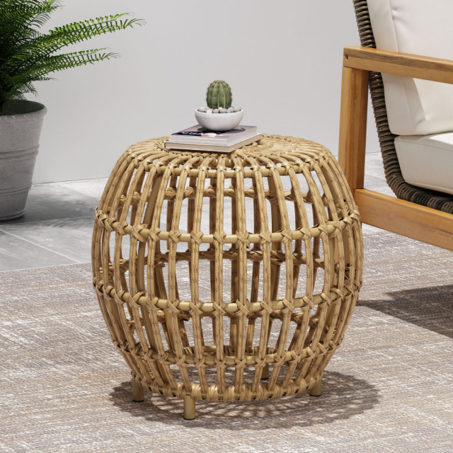Whitetail Wicker Side Table - Tropical - Side Tables And End Tables ...