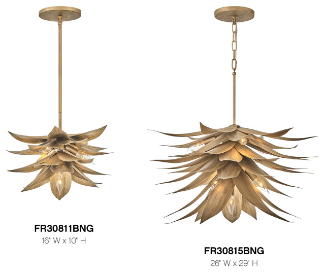Fredrick Ramond Agave Large Convertible Pendant, Burnished Gold, 16 ...