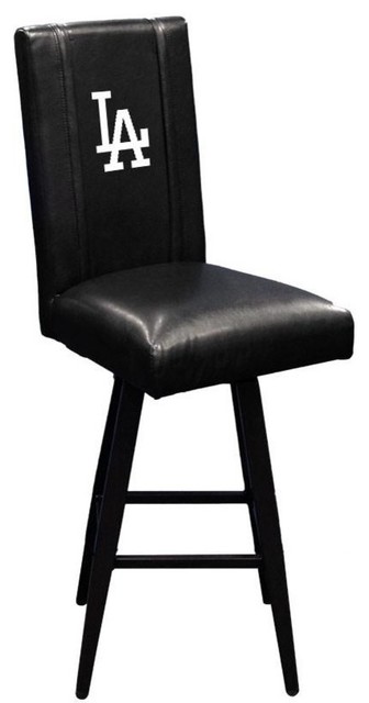 Los Angeles Dodgers Secondary Swivel Bar Stool With Black Vinyl ...
