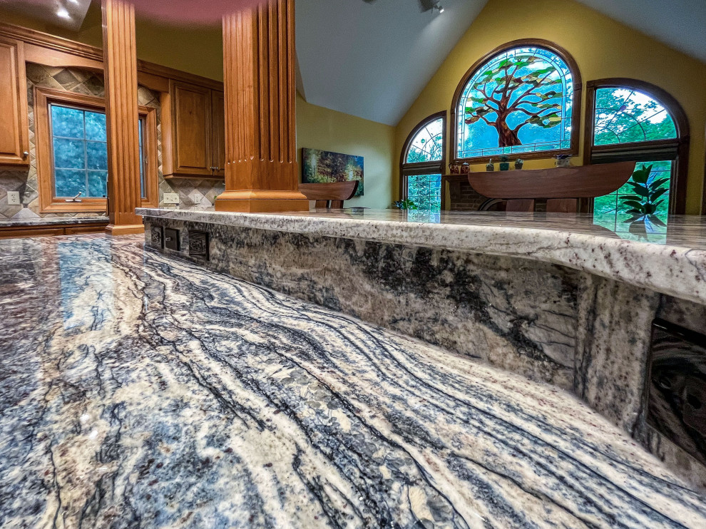 Updated Kitchen with Azul Nebula Quartzite Countertops, Wolf/SubZero ...