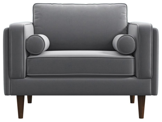 Amber Velvet Lounge Chair - Contemporary - Dining Chairs - by Bison ...