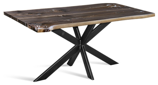 BANUR-104 Solid Wood Dining Table - Rustic - Dining Tables - by MAXIMAHOUSE | Houzz
