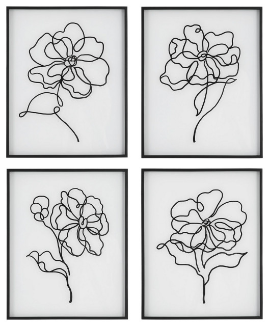 Uttermost Bloom Black White Framed Prints, Set Of 4 by Grace Feyock, 16 ... Uttermost Bloom Black White Framed Prints, Set Of 4 by Grace Feyock, 16 ...