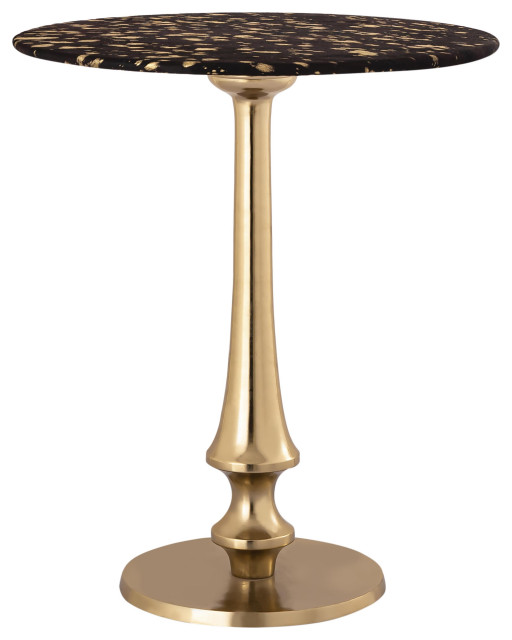 Gold Goathide Side Table - Traditional - Side Tables And End Tables ...