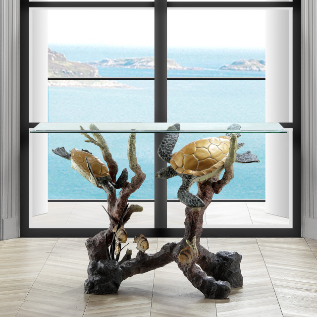 Turtle Console Table - Beach Style - Console Tables - by SPI | Houzz