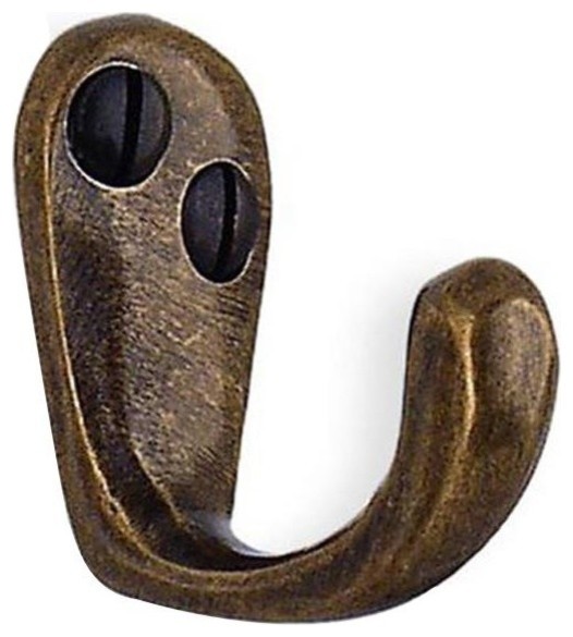Smedbo 3/4" Wall Mount Single Loop Hook, BA245, Antique Brass ...
