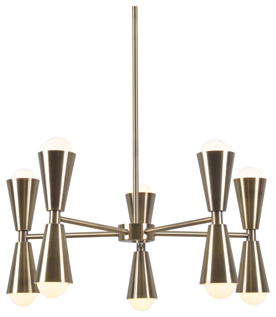 Kenroy 94125AB 10-Light Chandelier, Tempest - Transitional ...