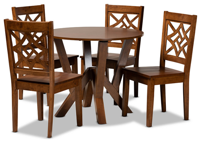 Nissen 5-Piece Contemporary Transitional Dining Set - Transitional ...