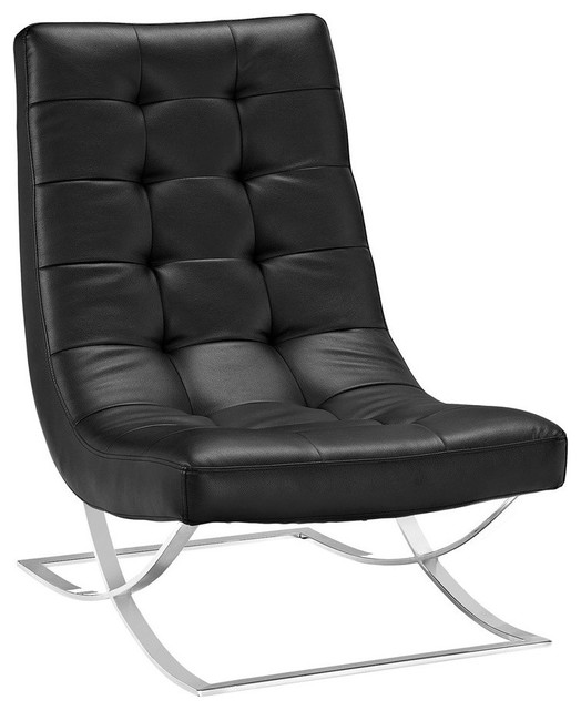 Slope Upholstered Vinyl Lounge Chair - Contemporary - Armchairs And ...