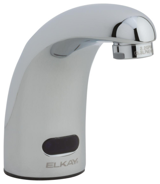 Elkay Commercial Electronic Lavatory Battery Powered Faucet, Cast Fixed ...