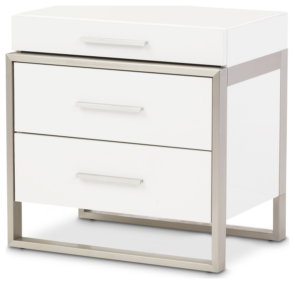 Marquee Nightstand - Cloud White - Contemporary - Nightstands And ...