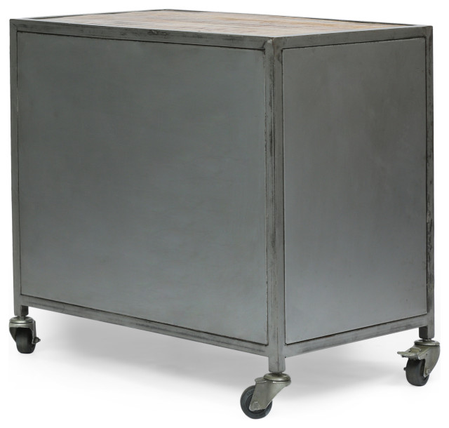 Alanis Industrial Handcrafted Mango Wood Shoe Rack, Natural and Gray ...