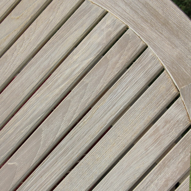 Richmond Weathered Teak Wood Outdoor Round Coffee Table - Farmhouse ...