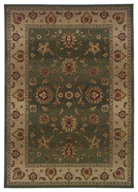 Oriental Weavers Sphinx Genesis Traditional Green Rug, 2' 7" X 9' 1 ...