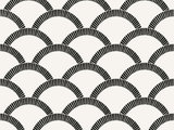 Mosaic Scallop Black and Cream Peel and Stick Wallpaper - Beach Style ...