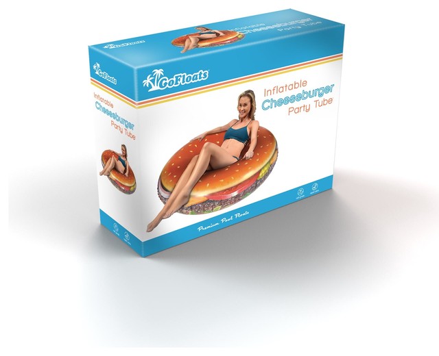 GoFloats Cheeseburger Party Tube - Contemporary - Pool Toys And Floats - by GoSports | Houzz