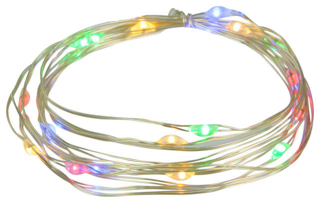 20-Count Multi-Color LED Micro Fairy Lights, 6' Copper Wire - Modern ...