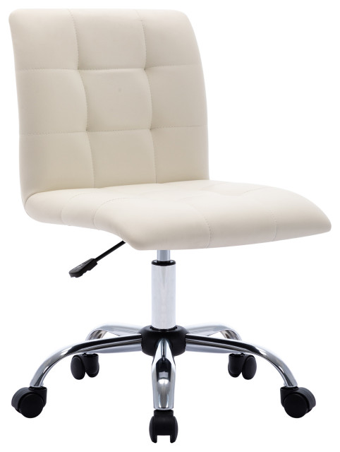 Square Tufted Desk Rolling Chair - Transitional - Office Chairs - by ...