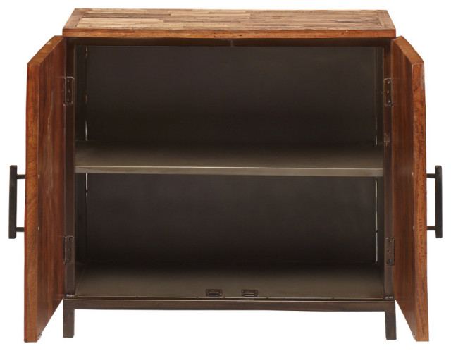 40" Rustic Farmhouse Reclaimed Wood Accent Cabinet Small Sideboard ...