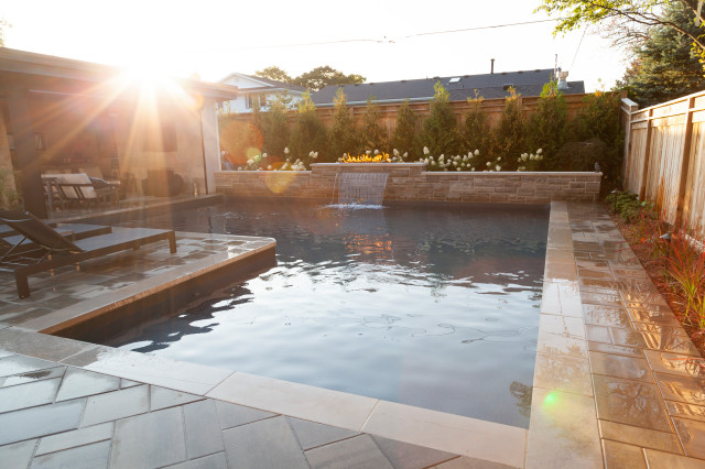 Modern L Shaped Inground - Contemporary - Toronto - by Pioneer Family ...