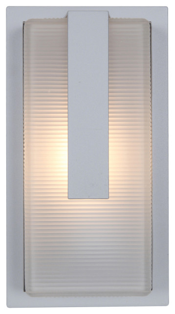 Neptune LED Outdoor Wall Light, Ribbed Frosted Glass Shade ...