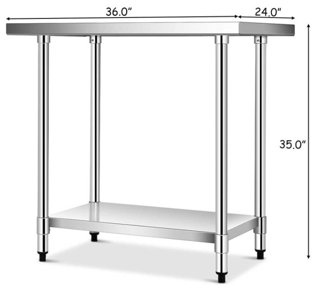 Kitchen Prep Table, 24"W - Contemporary - Kitchen Islands And Kitchen ...