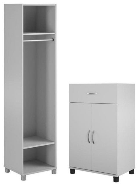 Home Square 2-Piece Set with 18" Wide Mudroom Cabinet & 24" Base ...