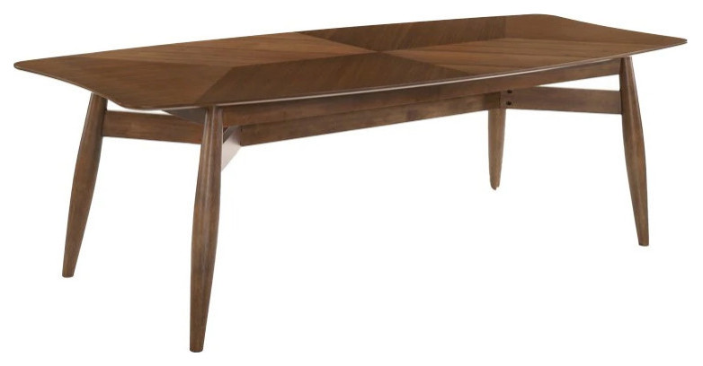 Luis Dining Table With Walnut veneer top and solid apron and Legs ...