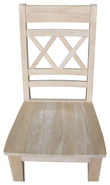 Canyon Collection Set of Two Double X- Back Chairs - Transitional ...