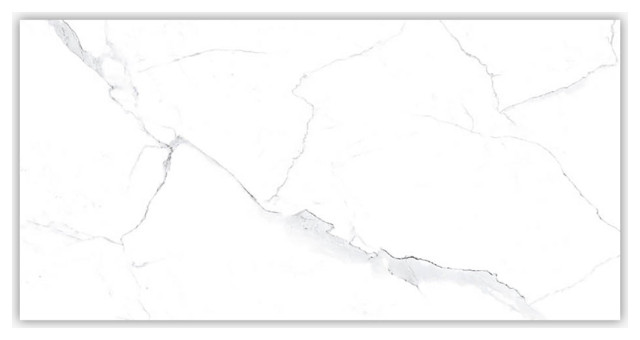 Statuario Polished 12x24 Porcelain Tile, 12x24 - Contemporary - Wall ...