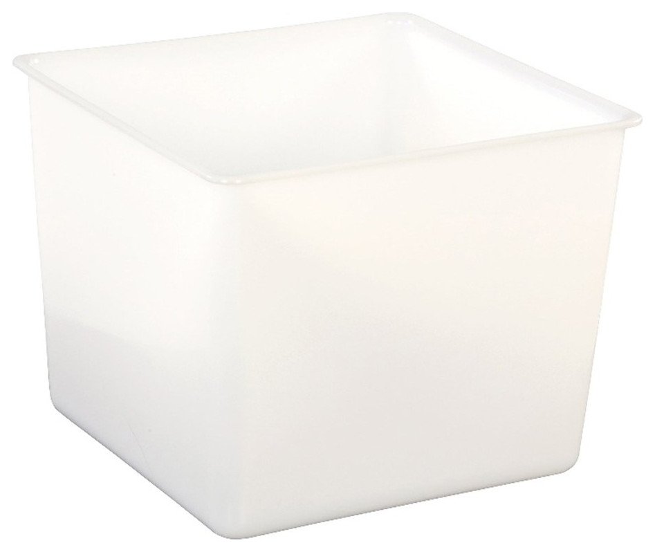 Tot Mate Contemporary Plastic Composite Small Bin in Opaque White (Set ...