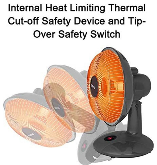 Optimus H4110S Heater 9 Inch Dish 300w Ultra Quiet Handle - Modern ...