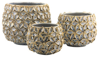 Lotus Ceramic Planter - Contemporary - Indoor Pots And Planters - by ...