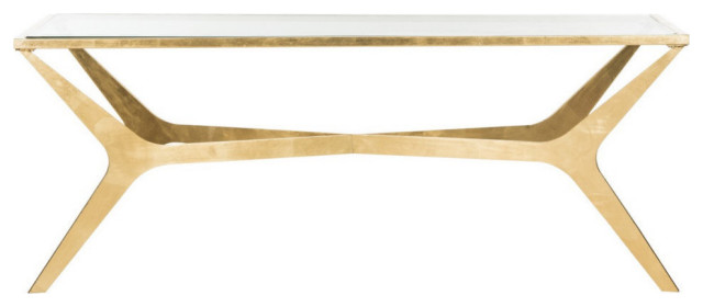 Leslie Gold Leaf Coffee Table - Contemporary - Coffee Tables - by ...