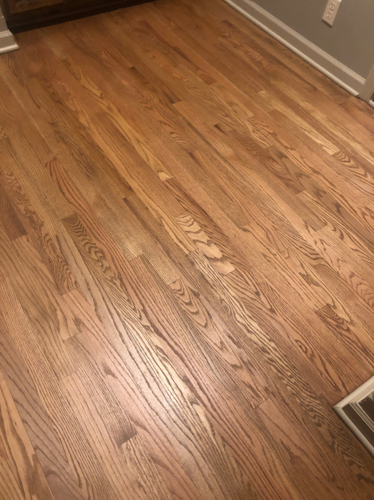 How to tone down orange tones on red oak floor using stain