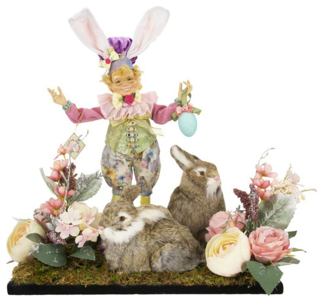 Mark Roberts 2021 Spring Elfin with Rabbits Arrangement Figurine, 18 ...
