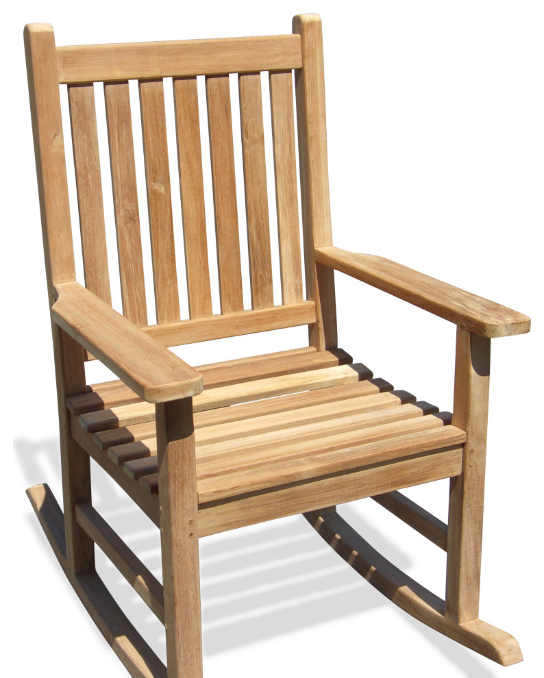 Valencia High Back Rocking Chair, Grade A Teak - Traditional - Outdoor ...