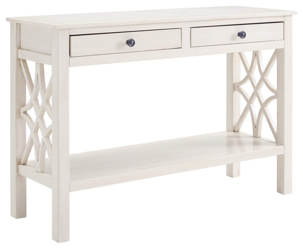 Whitley Antique White Console Table - Transitional - Console Tables ...