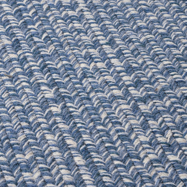 Hayley Tweed Blue 5x5, Square, Braided Rug - Beach Style - Area Rugs ...