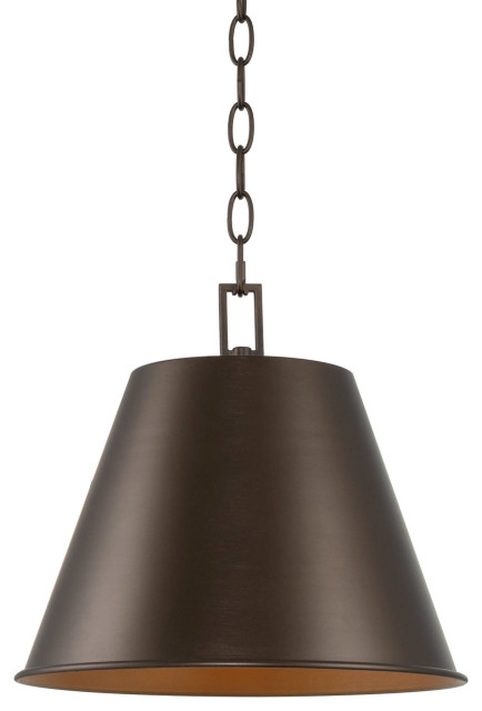 Kira Home Mae 12" Pendant Light, Metal Empire Shade, Adjustable Hanging ...