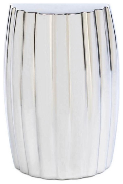 Silver Decorative Stool - Contemporary - Accent And Garden Stools - by ...