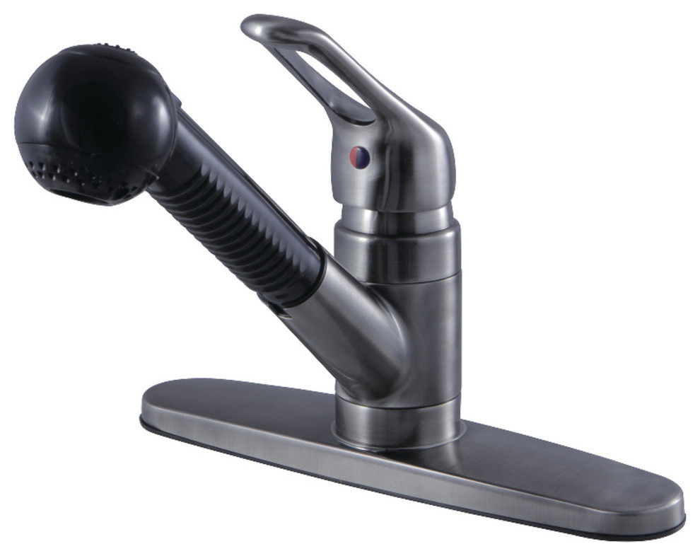 Single-Handle Pull-Out Kitchen Faucet - Contemporary - Kitchen Faucets ...