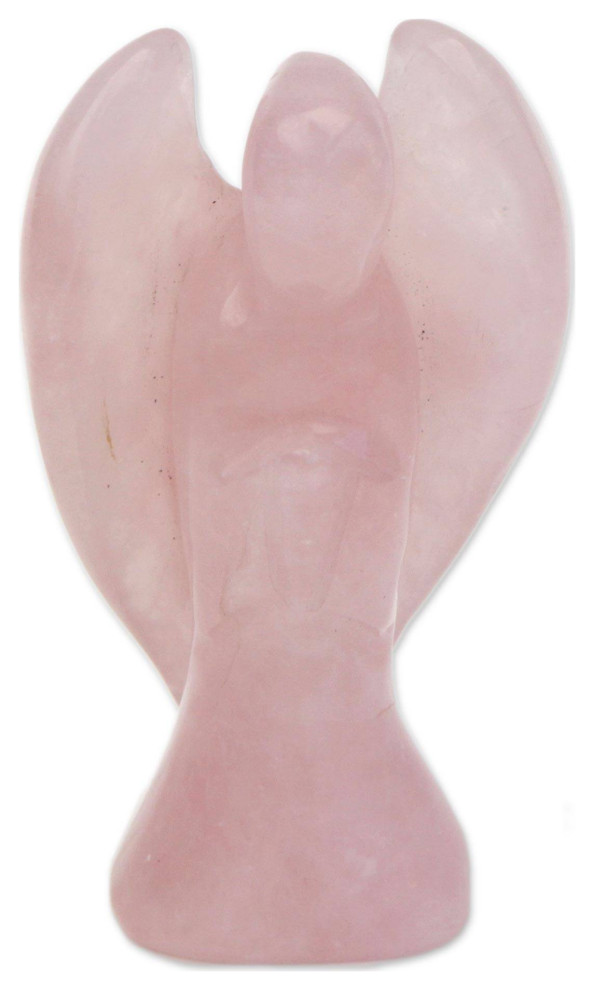 NOVICA Pink Angel And Rose Quartz Figurine - Contemporary - Decorative ...