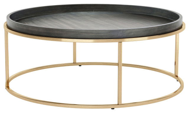Brady Coffee Table Black & Brass - Contemporary - Coffee Tables - by ...