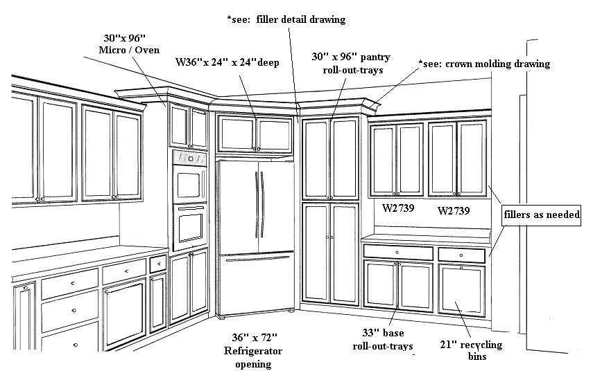 Angled Refrigerator Placement