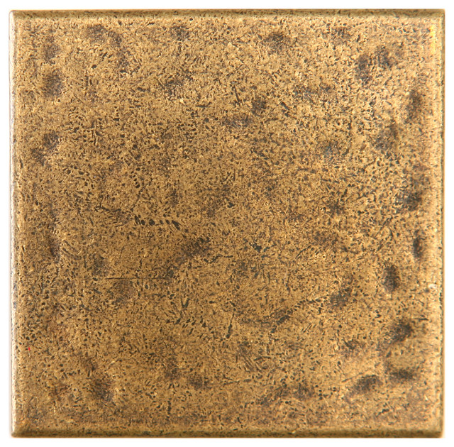 Lunar Grand Tile, Aged Brass, 3"x3" - Contemporary - Wall And Floor ...