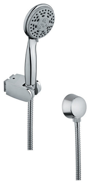Hand Shower, Chrome With Hose and Water Connection - Contemporary ...