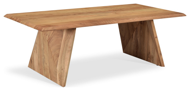 Live Edge Angled leg Coffee Table - Transitional - Coffee Tables - by ...